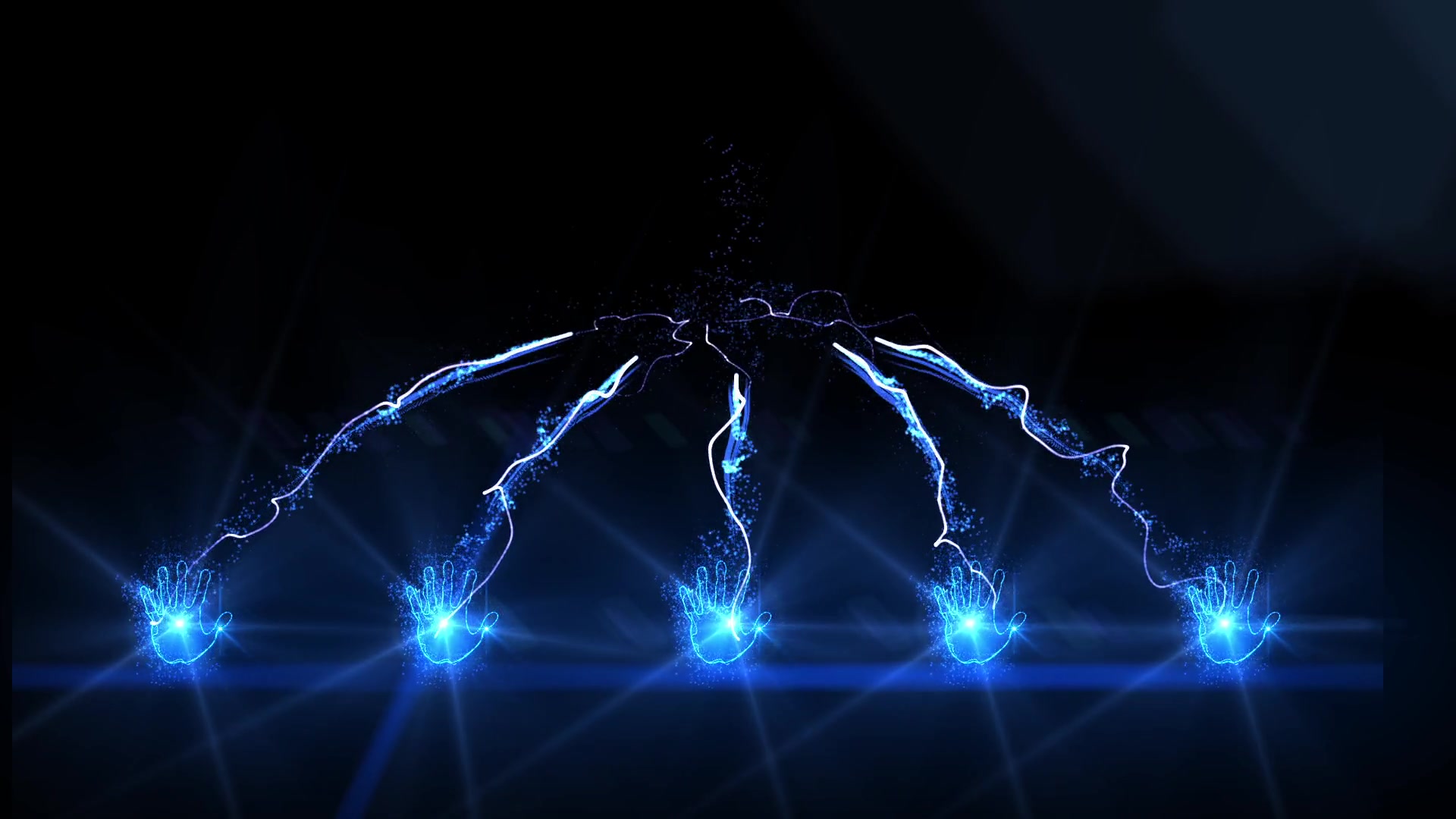 盛大启动仪式手掌手印按钮剪彩开幕视频制作素材AE模板LED大屏幕