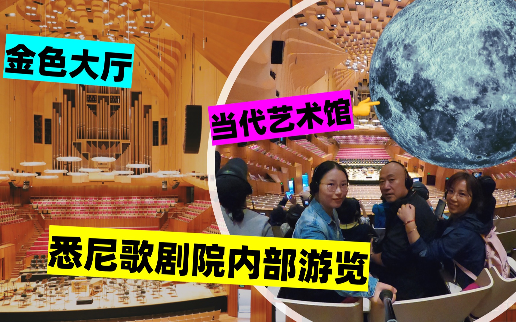 【vlog 8】金色大厅里面是什么样的?悉尼歌剧院内部游览 当代艺术...