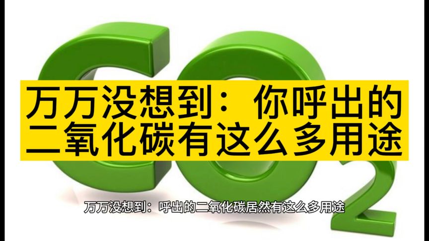 万万没想到:你呼出的二氧化碳有这么多用途。#新年新鲜事#