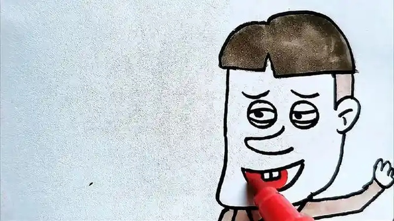 你喜欢看视频吗创意简笔画,儿童画