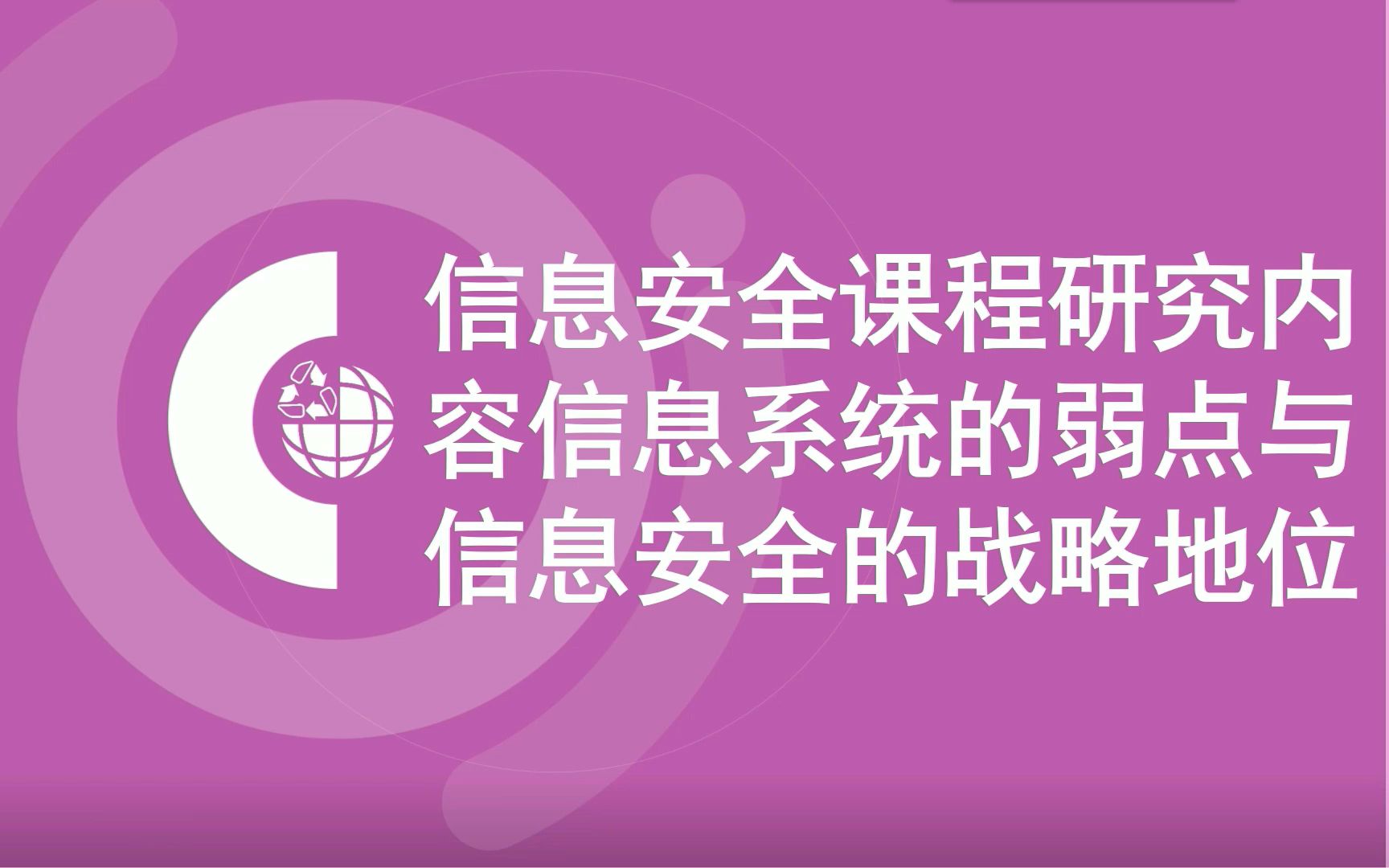1.6信息系统的弱点与信息安全的战略地位