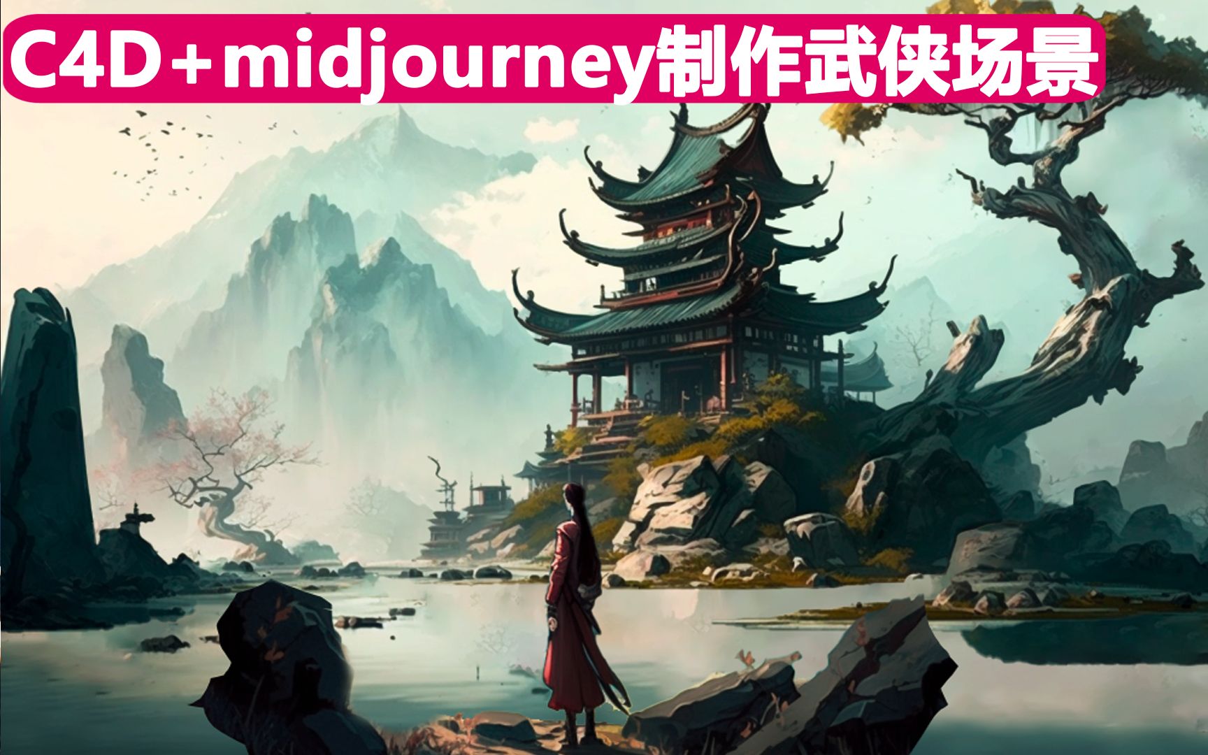 培训班不会讲的技巧:midjourney+AE制作武侠场景