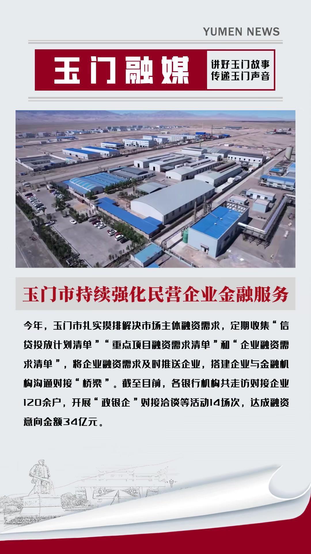 玉门市持续强化民营企业金融服务