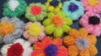 「手工编织」漂亮的毛线花朵!
