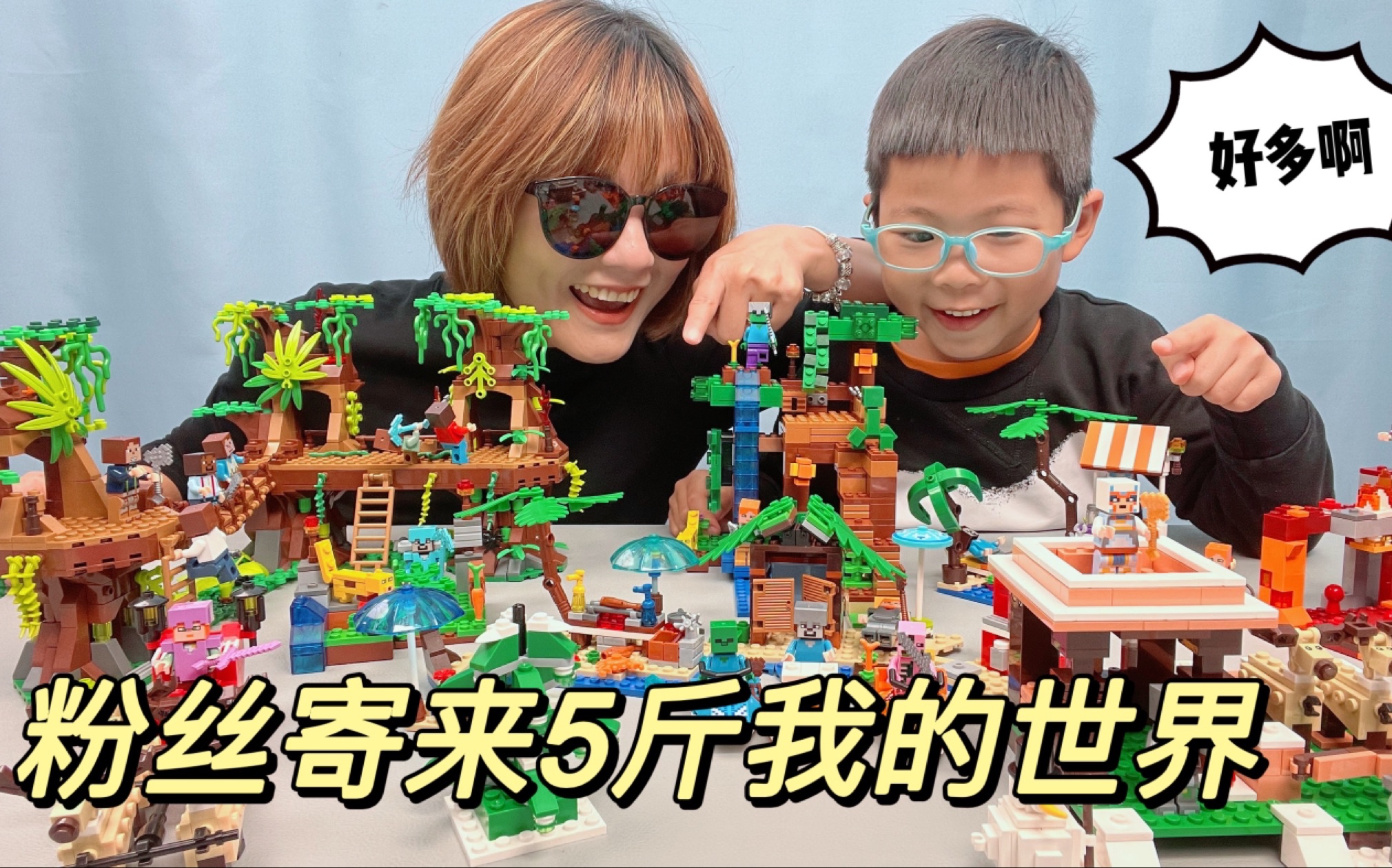粉丝竟然寄了5斤我的世界积木让我拼出来,11套我拼了整整4个小时