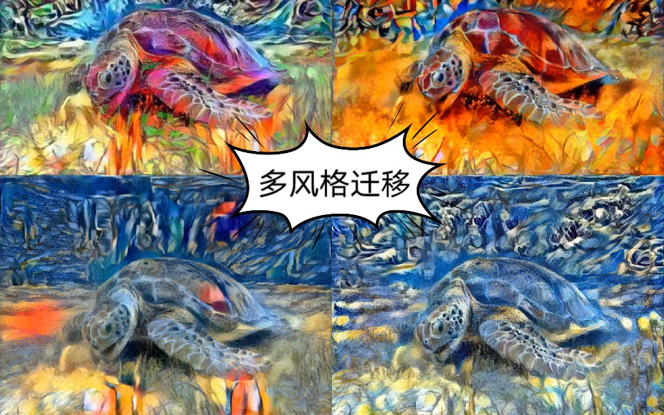 多风格迁移双风格神经风格迁移图像迁移学习迭代1000次优秀毕业...