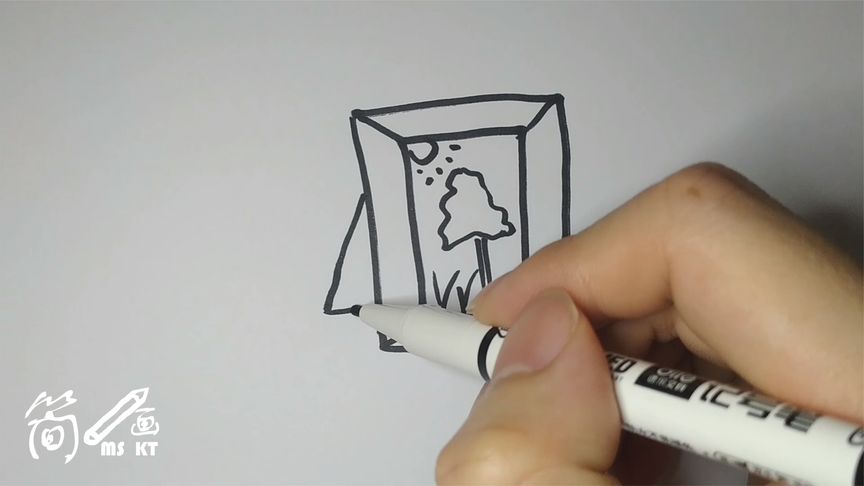 简笔画:风景(小画框)