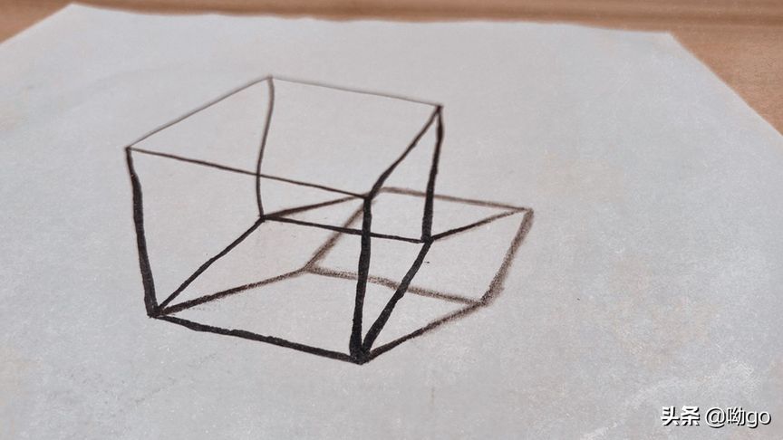 用简单的立体方格来诠释立体画的变形过程