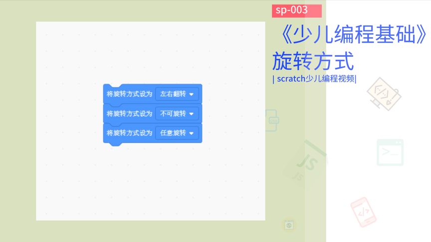 Scratch少儿编程入门第3课 旋转方式