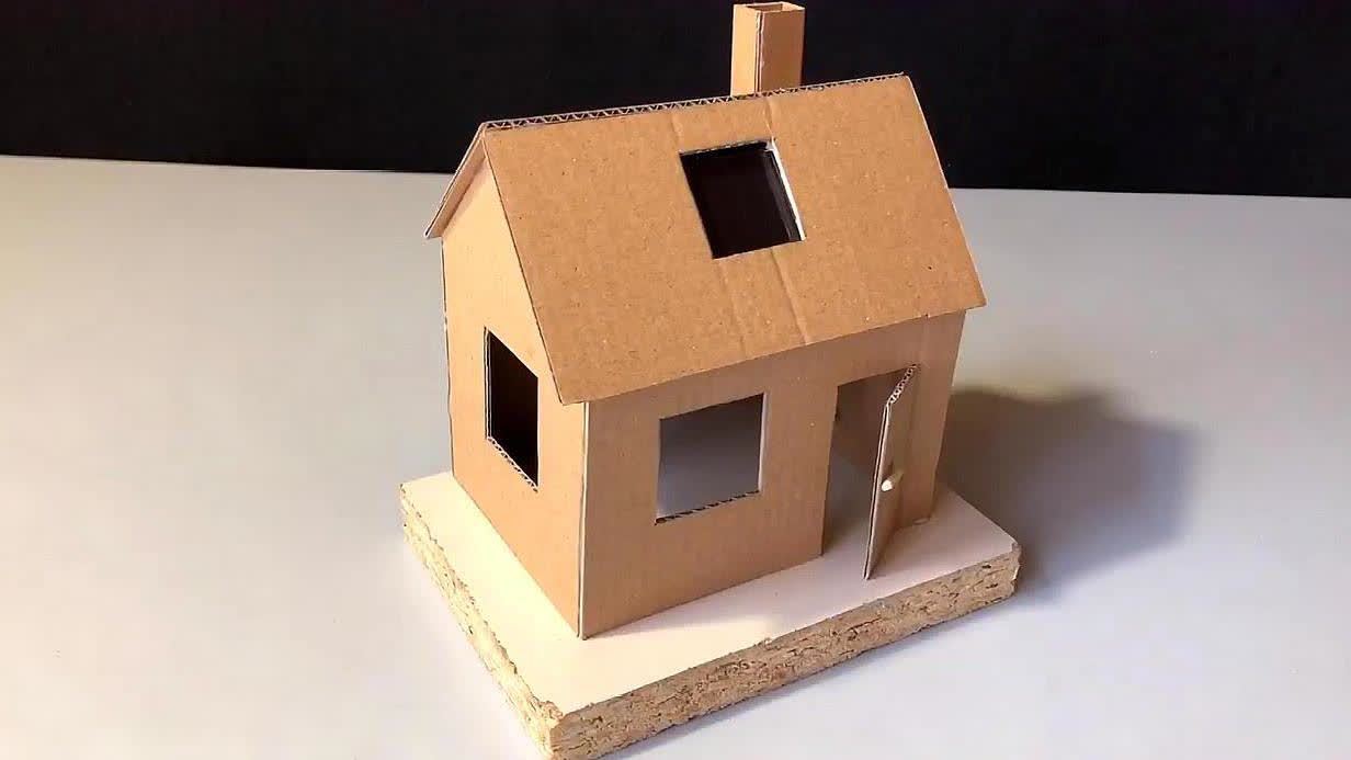纸壳设计房屋模型,简单又好玩,喜欢的可以回去试试