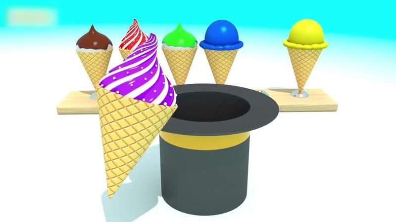 趣味幼儿动画系列:五颜六色的雪糕,都是什么口味的呢