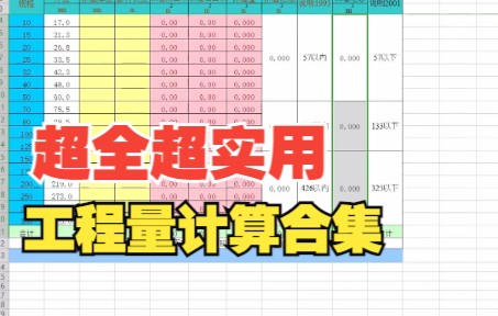超全超实用的工程量计算合集,你一定用得上!包含房建预算表、成本...