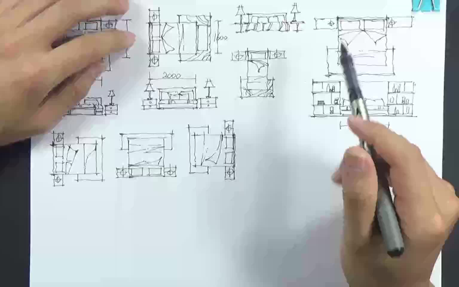 20191011_11-新款室内设计手绘讲解-平面图-设计师的手绘-千羽手绘...