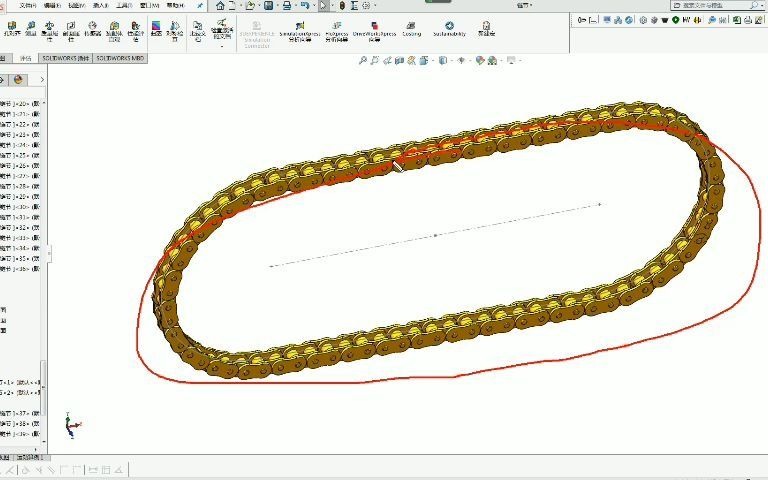 solidworks如何生成运动的链条?