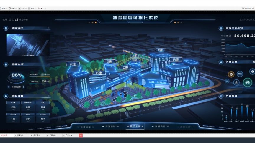 智慧楼宇智慧社区数据可视化3D模型