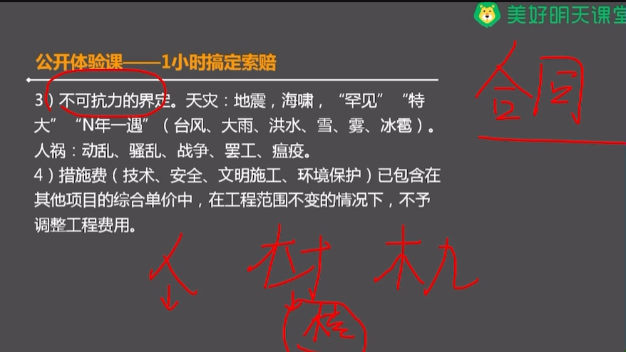 建筑实务-工程索赔