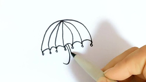雨伞怎么画?创意简笔画,雨伞简笔画,儿童画,少儿创意美术