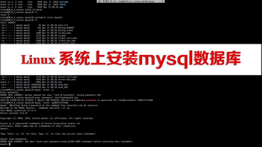 linux系统上安装mysql数据库新