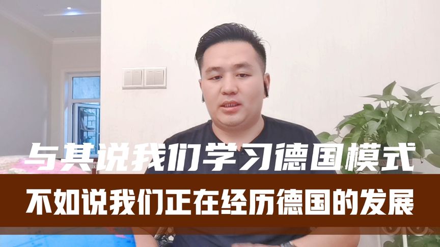 说我们学习德国模式,我们正在经历德国发展过程