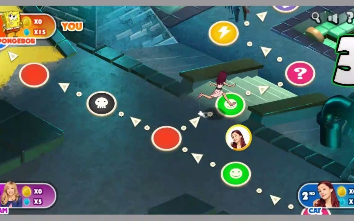 海绵宝宝3D大富翁小游戏,我是幸运鹅!