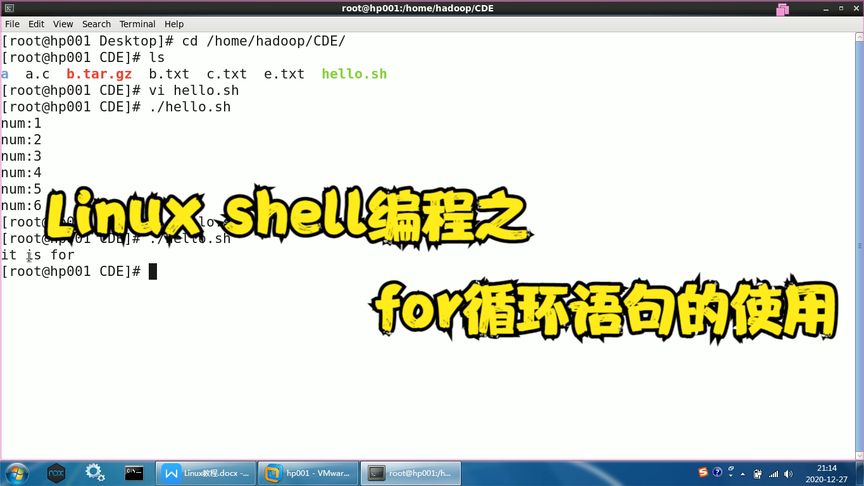 Linux shell编程之for循环语句的使用