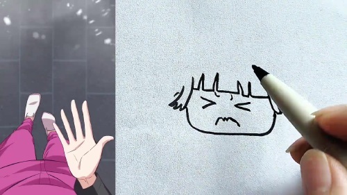 3043. 谁给他打的雨伞?创意简笔画,儿童画