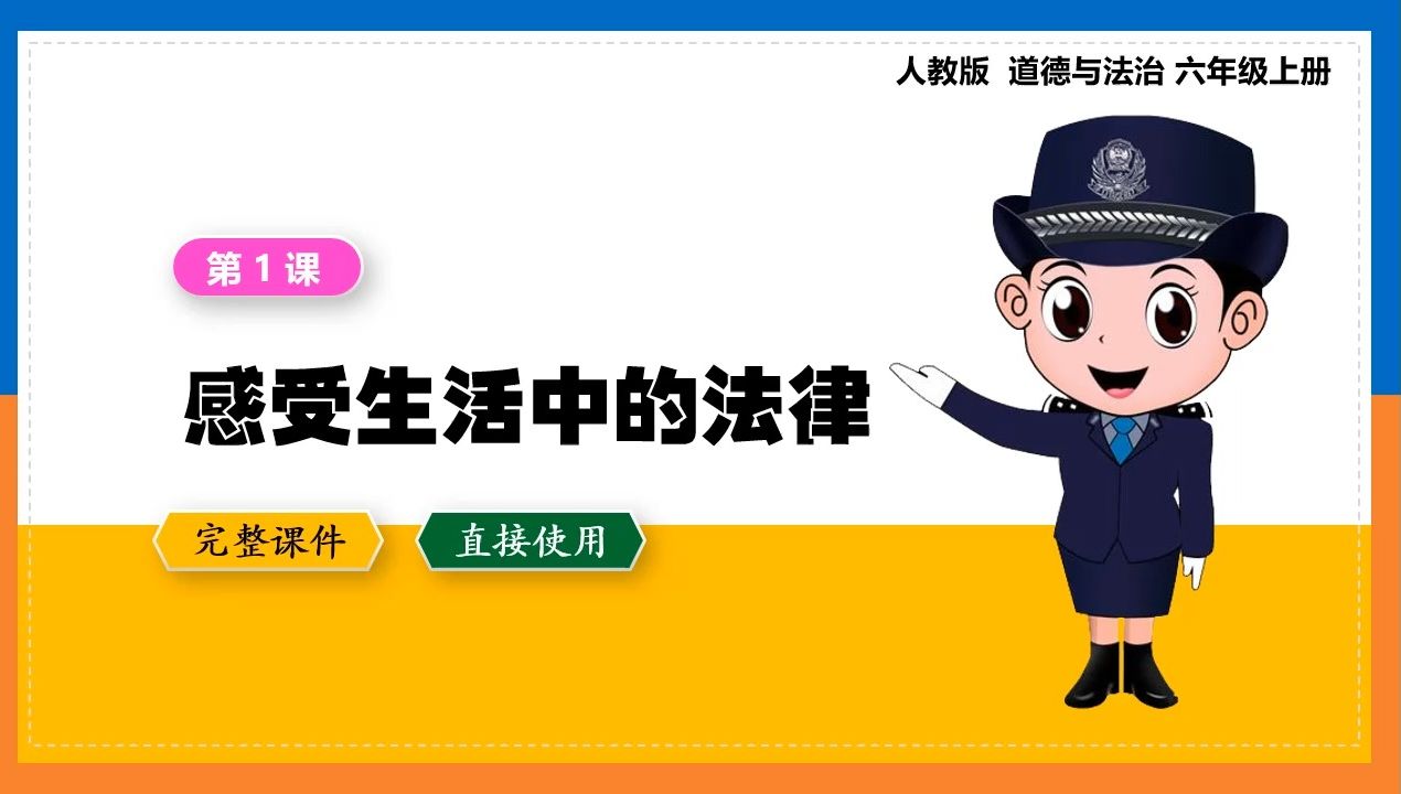 人教版道德与法治六年级上册感受生活中的法律PPT课件