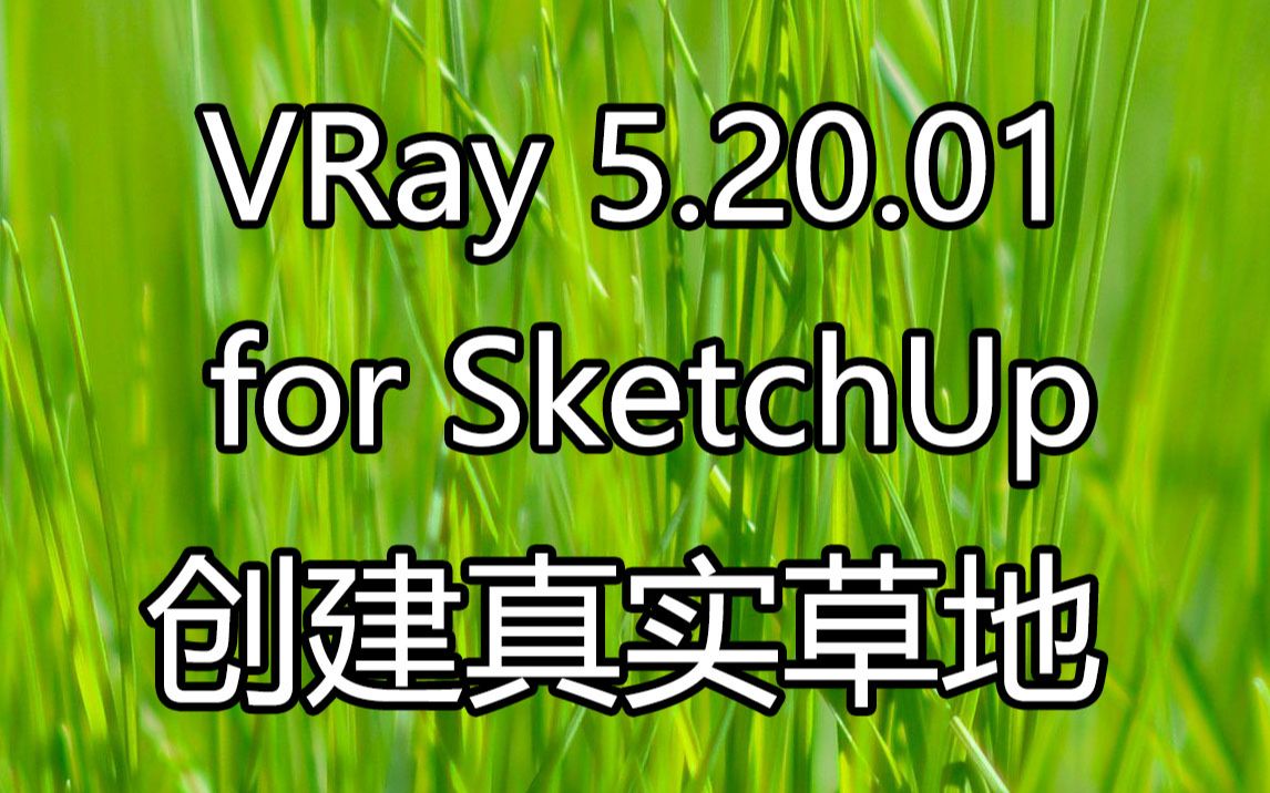 VRay 5.20.01 for SketchUp 真实草地的创建|VRay 5.20 实战教程-Ma5...