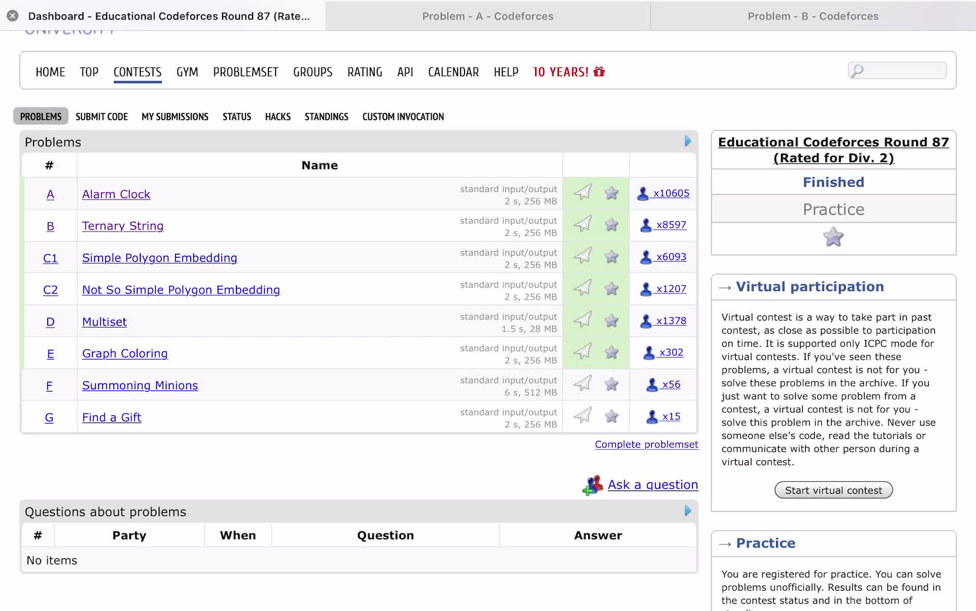 Educational Codeforces Round 87 A~E题解
