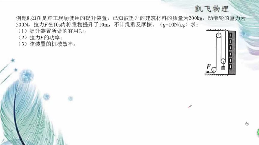 中考力学综合计算视频19.竖直方向滑轮组机械效率例题讲解