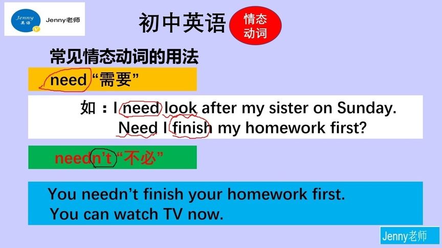 学好英语语法:情态动词need和它的否定用法,考试不迷路