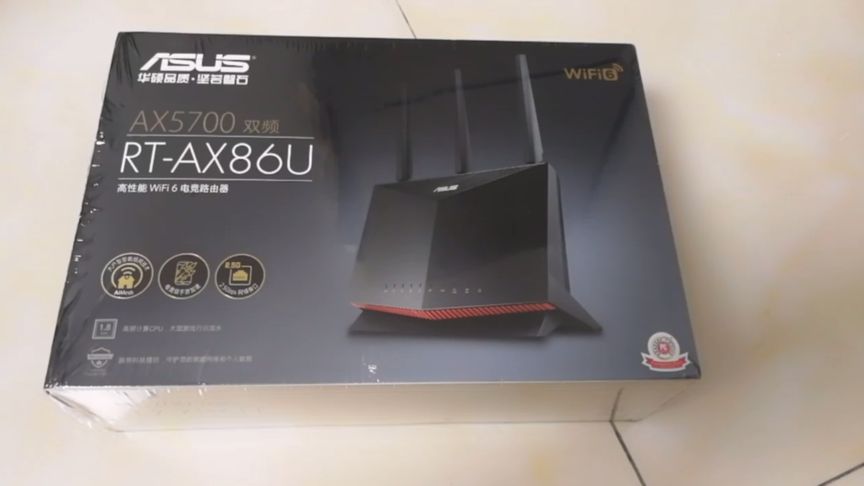 华硕RT-AX86U开箱,网络有保证了!