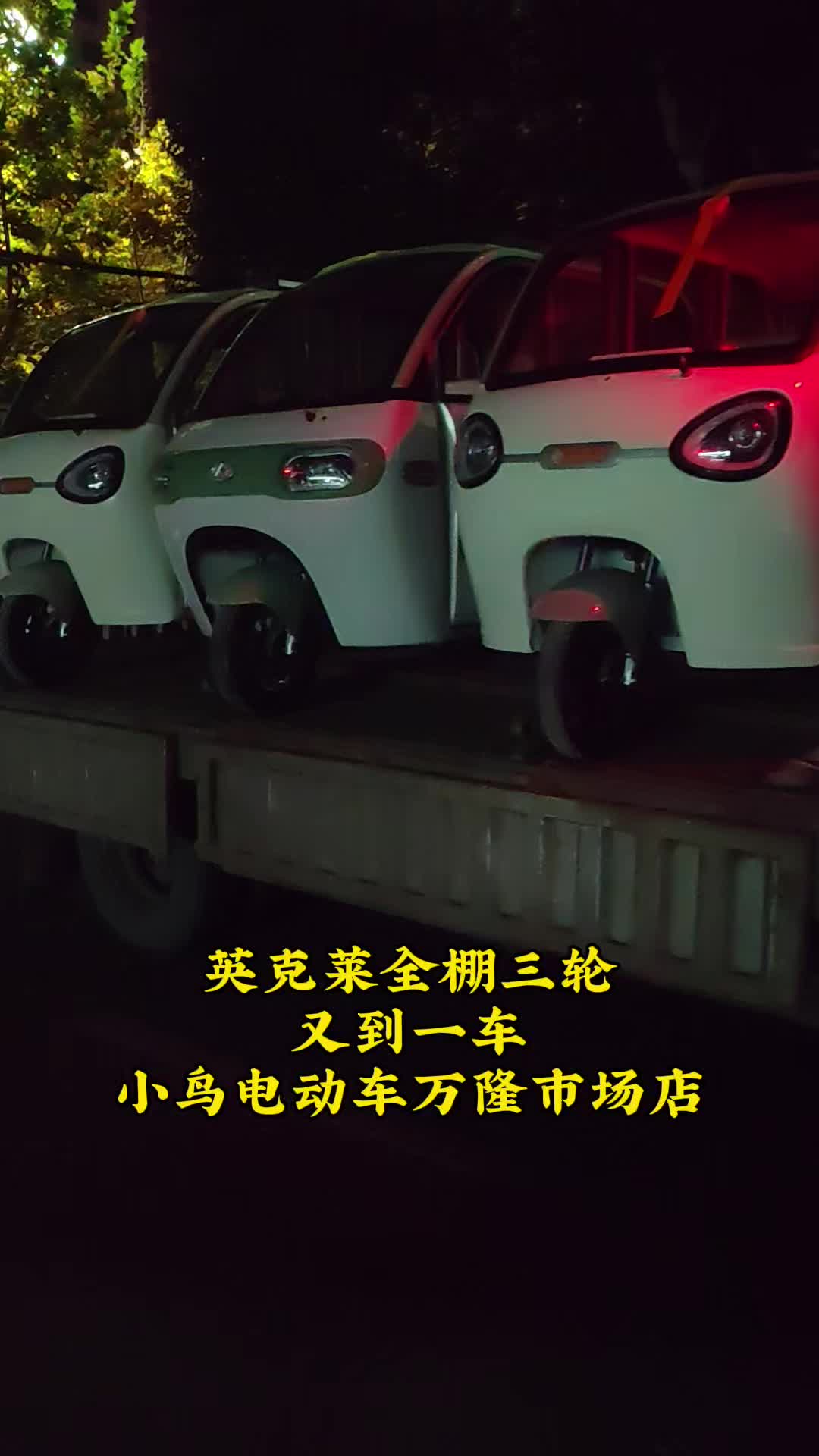 全棚三轮晚上12点又到一车#电动三轮车 #三轮篷车 #电动车 #三轮车 #...