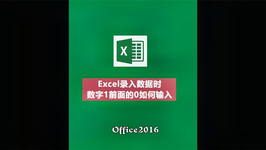 Excel录入数据,数字1前面的0你该怎么输入?2种方法教你解决!
