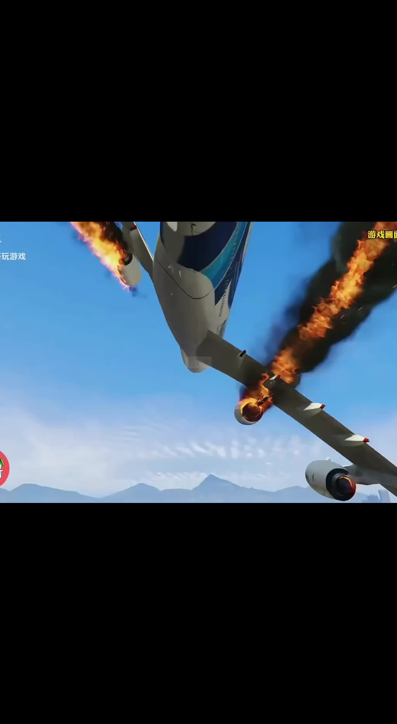 模拟器:飞机爆炸旋转坠落,机长能否力挽狂澜?场面震撼 #游戏推荐 #单...