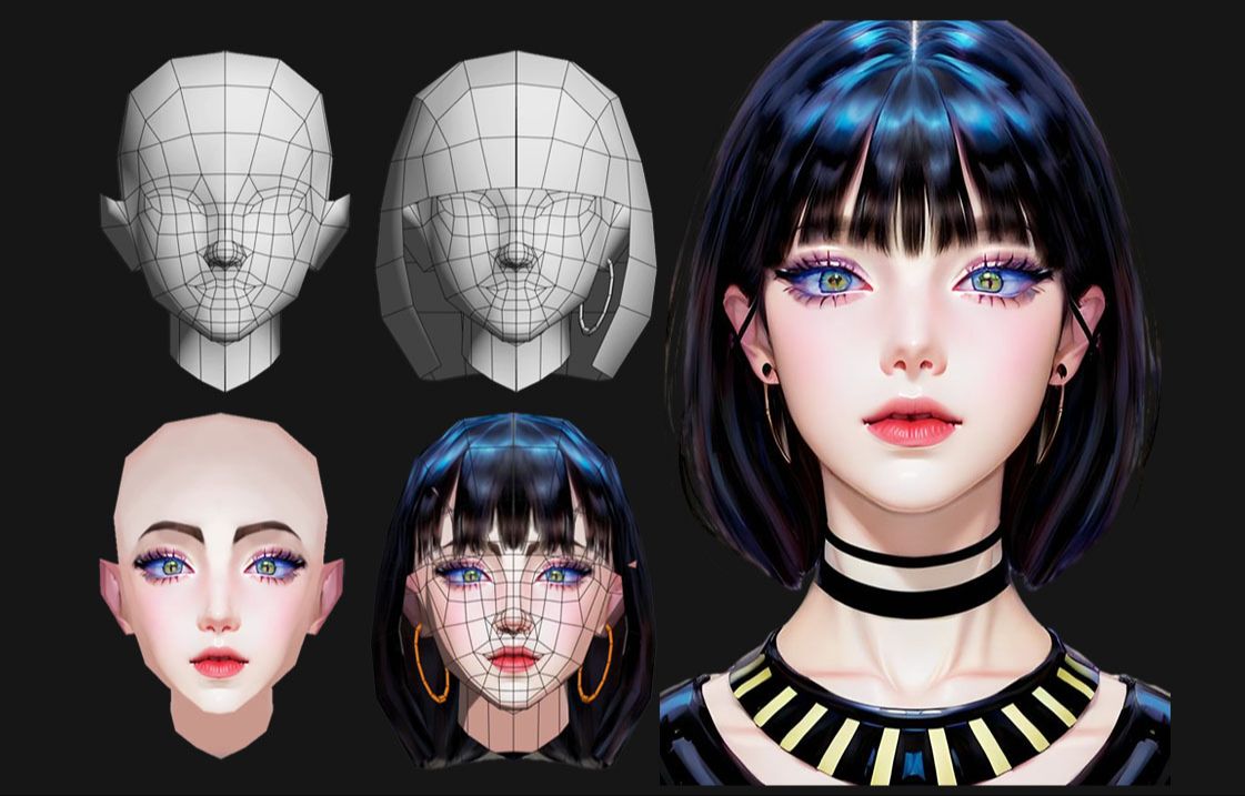 3dmax人物建模,角色展UV、手绘贴图教程,游戏角色分UV及注意事项