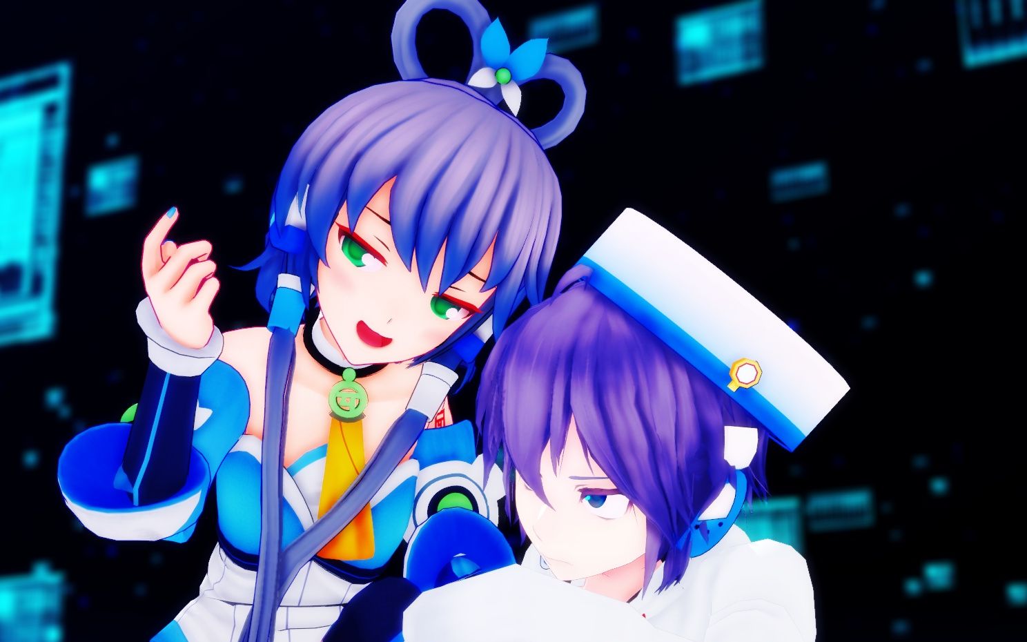 【论天才少年是如何被逼疯的】【洛天依 徵羽摩柯】【MMD】I'm Blue...