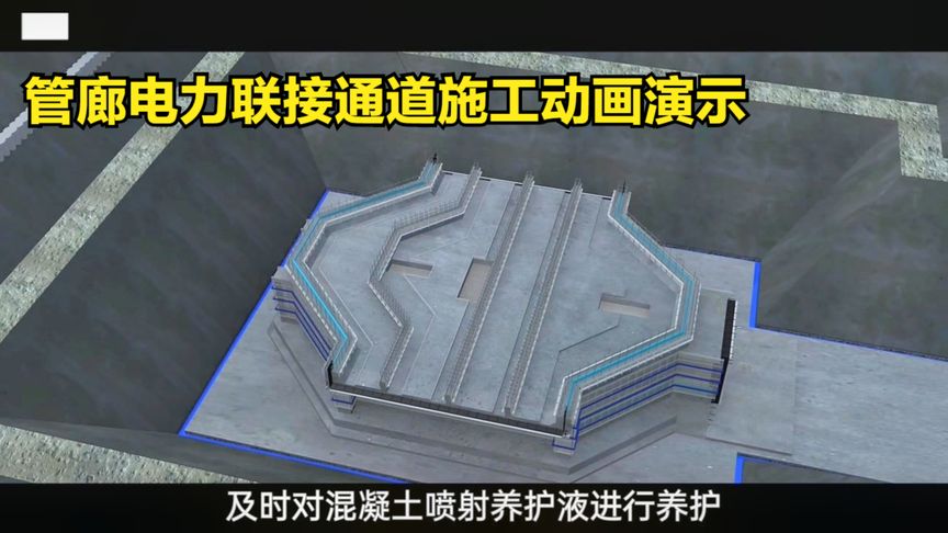 地下综合管廊-电力连接通道三维施工工艺流程详细简介