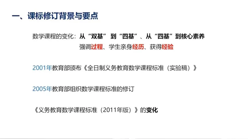 2022版数学课程标准专题讲座——课标修订背景和要点