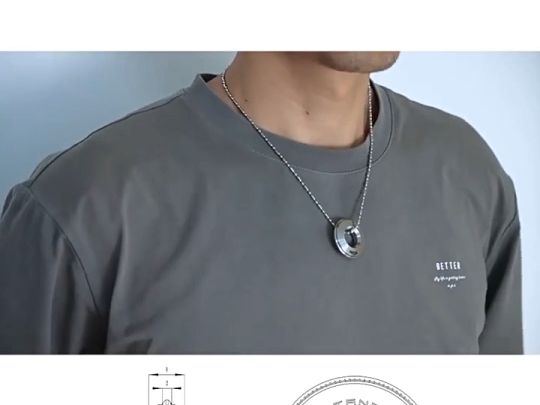TITANER北斗作钛合金圆环尺滚轮尺曲线不规则测量尺寸吊坠项链