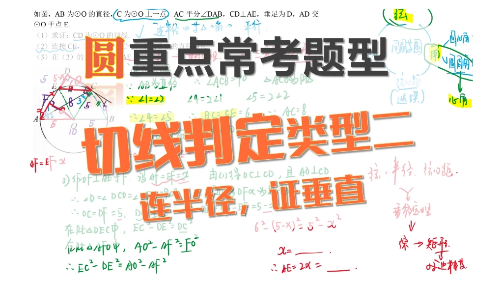 切线证明常见题型,综合性题目第一问切线判定的常见几种证明方法...
