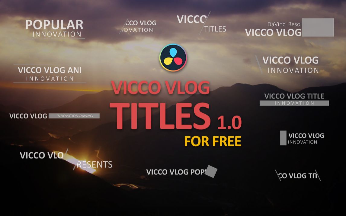 [Vicco] 达芬奇DaVinci自制免费标题字幕Titles预设包 | 官方一样的使用...