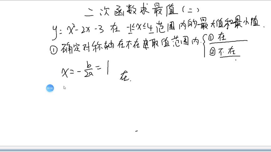 两步轻松搞定二次函数求最值问题。