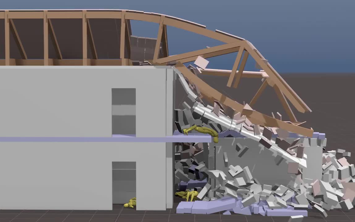 【公寓倒塌模拟】砖石结构营房地震模拟(INACHUS 项目)