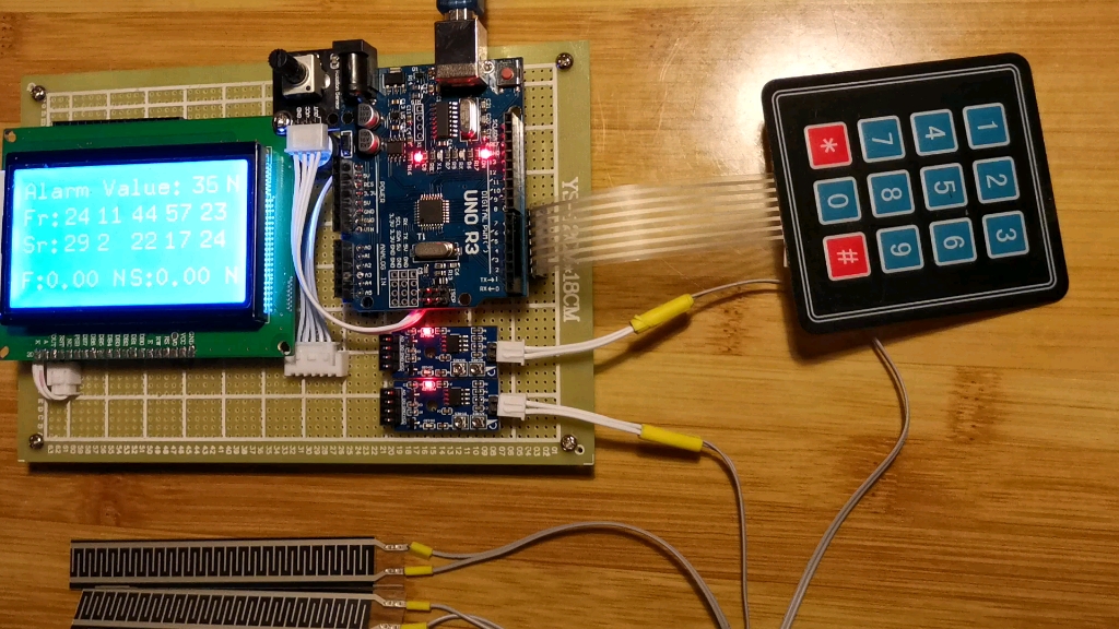 Arduino薄膜压力测量系统