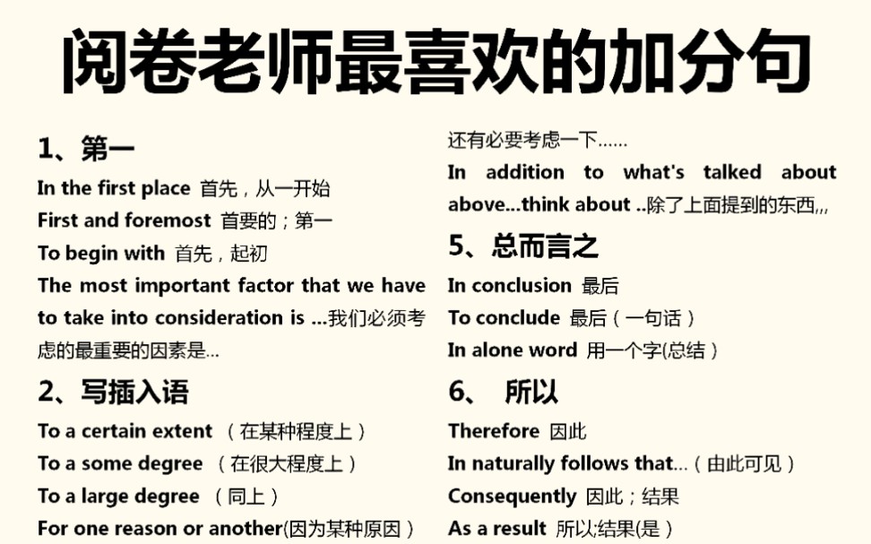 美到爆的英语作文高分句式!背会直接用!高分作文轻松拿下!