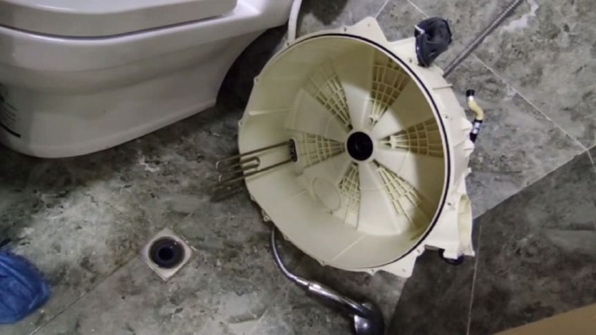 滚筒洗衣机内桶拆洗,去异味消毒