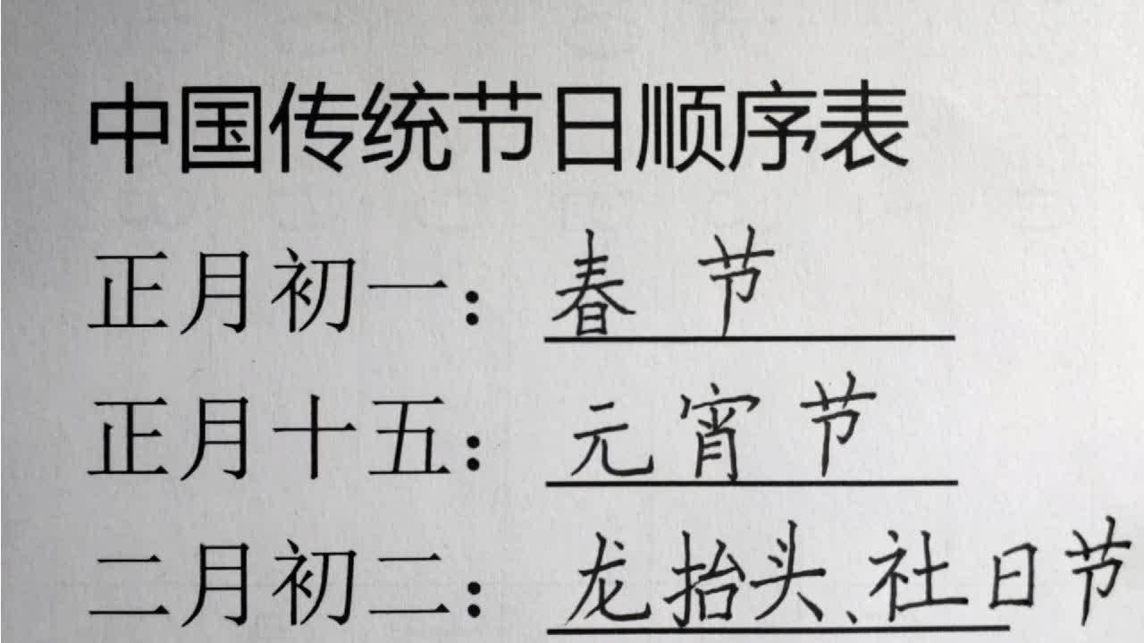 你一定要知道的中国传统节日