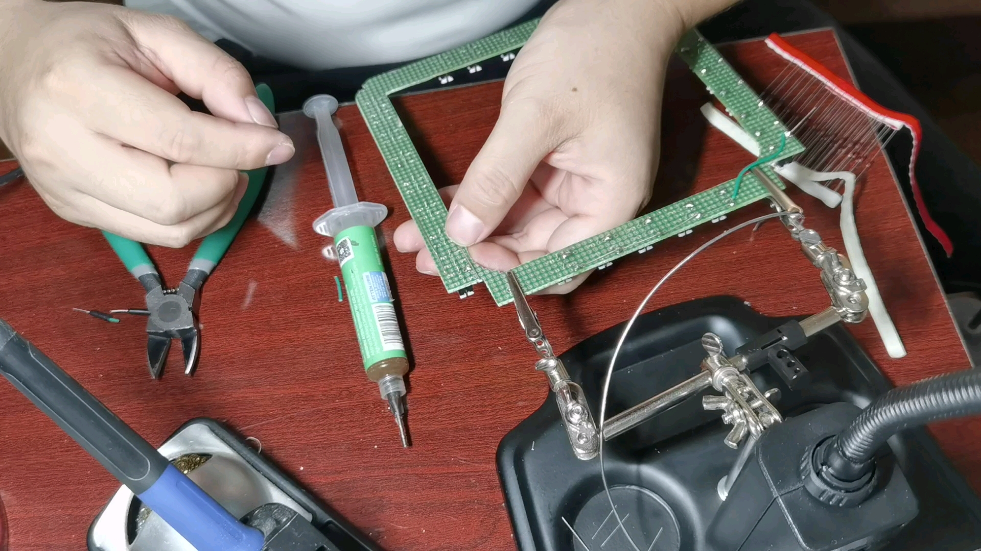 手搓触摸屏版A10C战机MFCD(二)1N4148开关二极管和带灯按键焊接