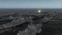 国产航母对战10艘美军驱逐舰,一场暴风雨天气下的大战,战役模拟